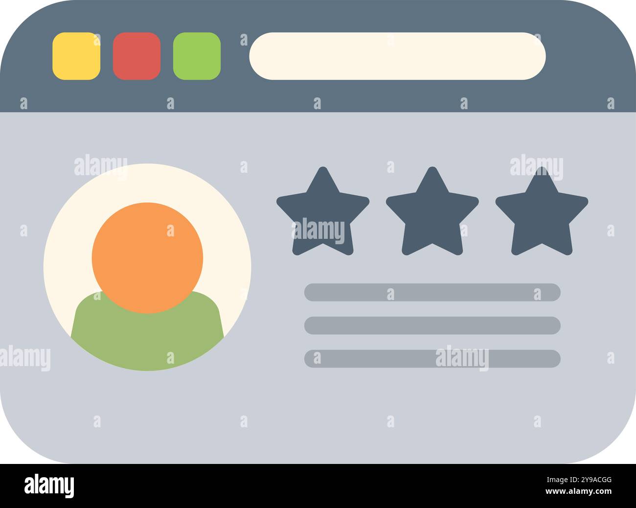 Website is displaying a customer review with a five star rating system ...