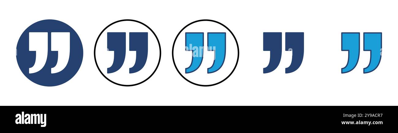 Quote icon vector. Quotation mark symbol Stock Vector Image & Art - Alamy