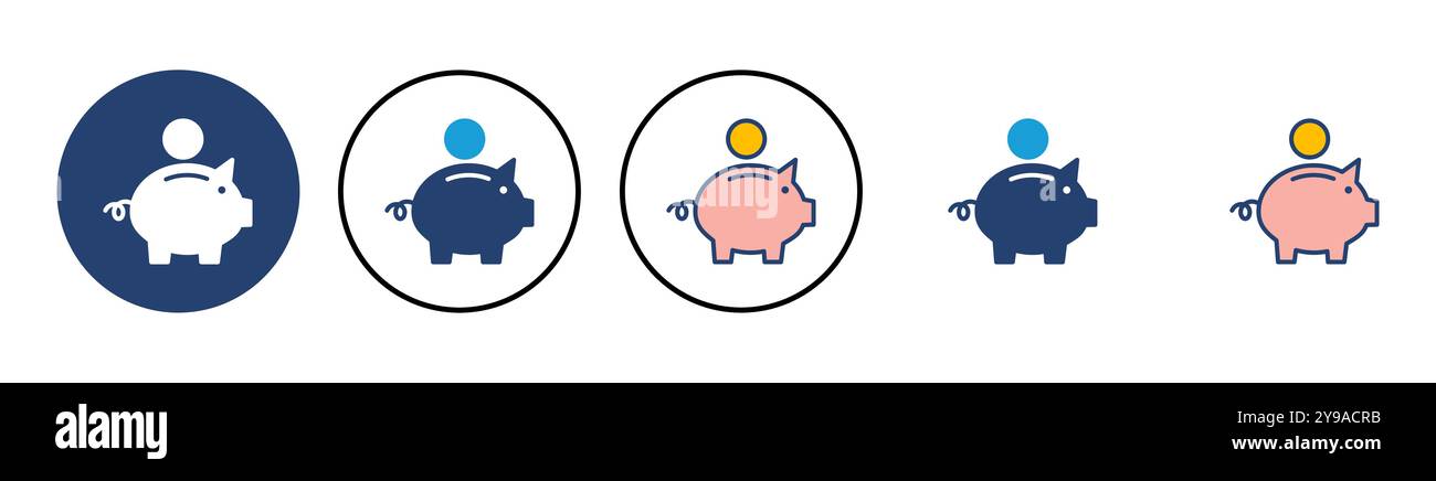 Piggy bank icon vector. piggy money icon Stock Vector Image & Art - Alamy