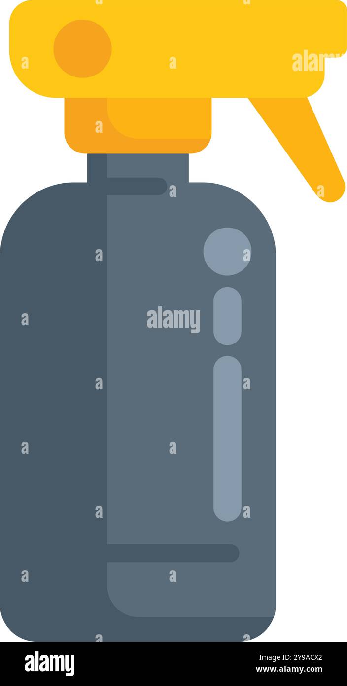Simple illustration of a spray bottle dispensing cleaning solution ...