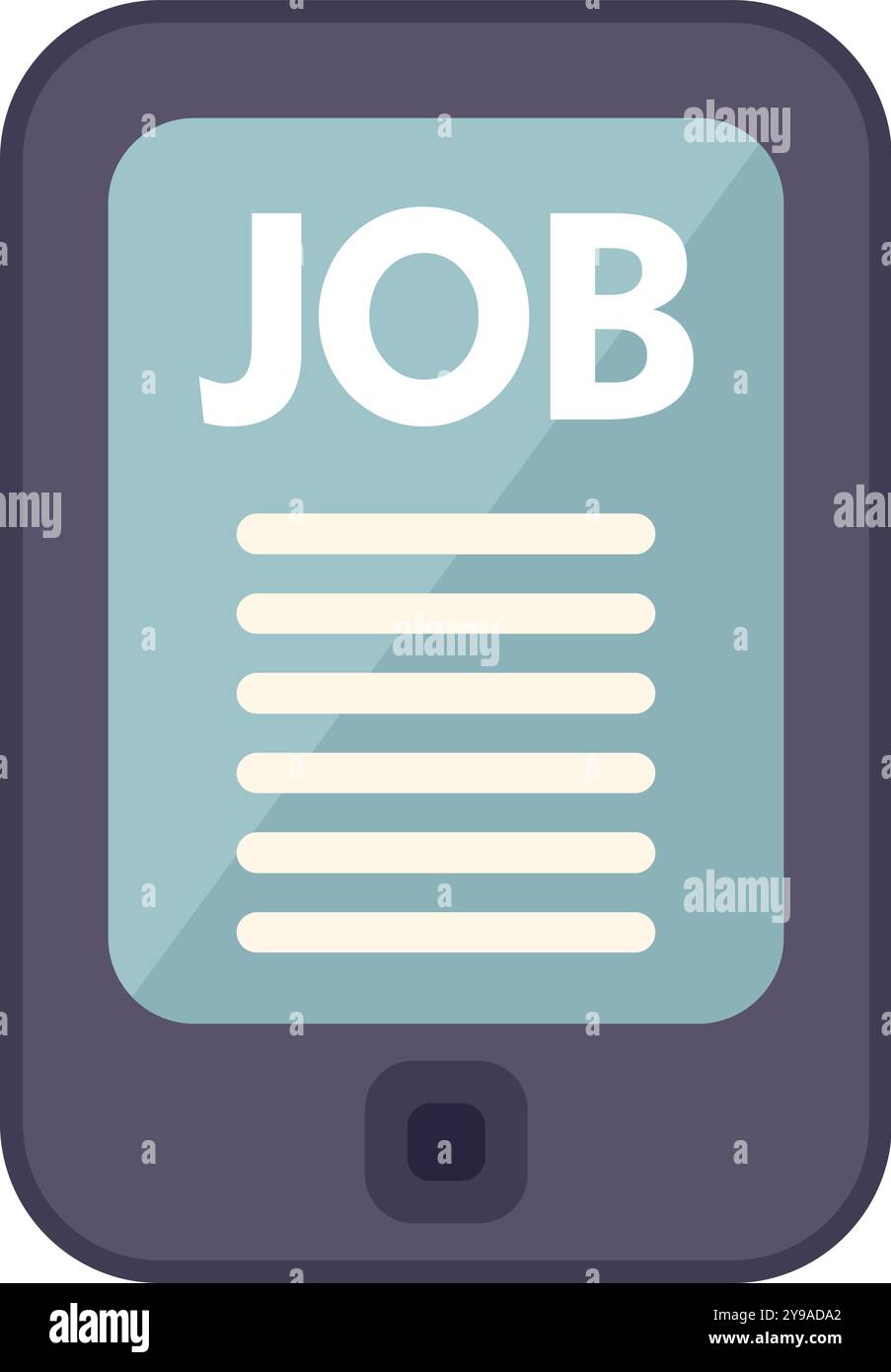 Smartphone displaying a job search engine with a list of available ...