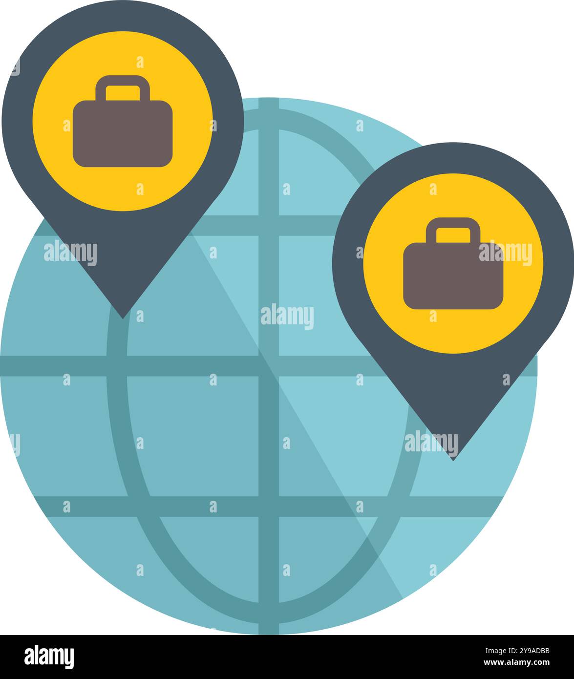 This vector illustration showcases the concept of global business ...