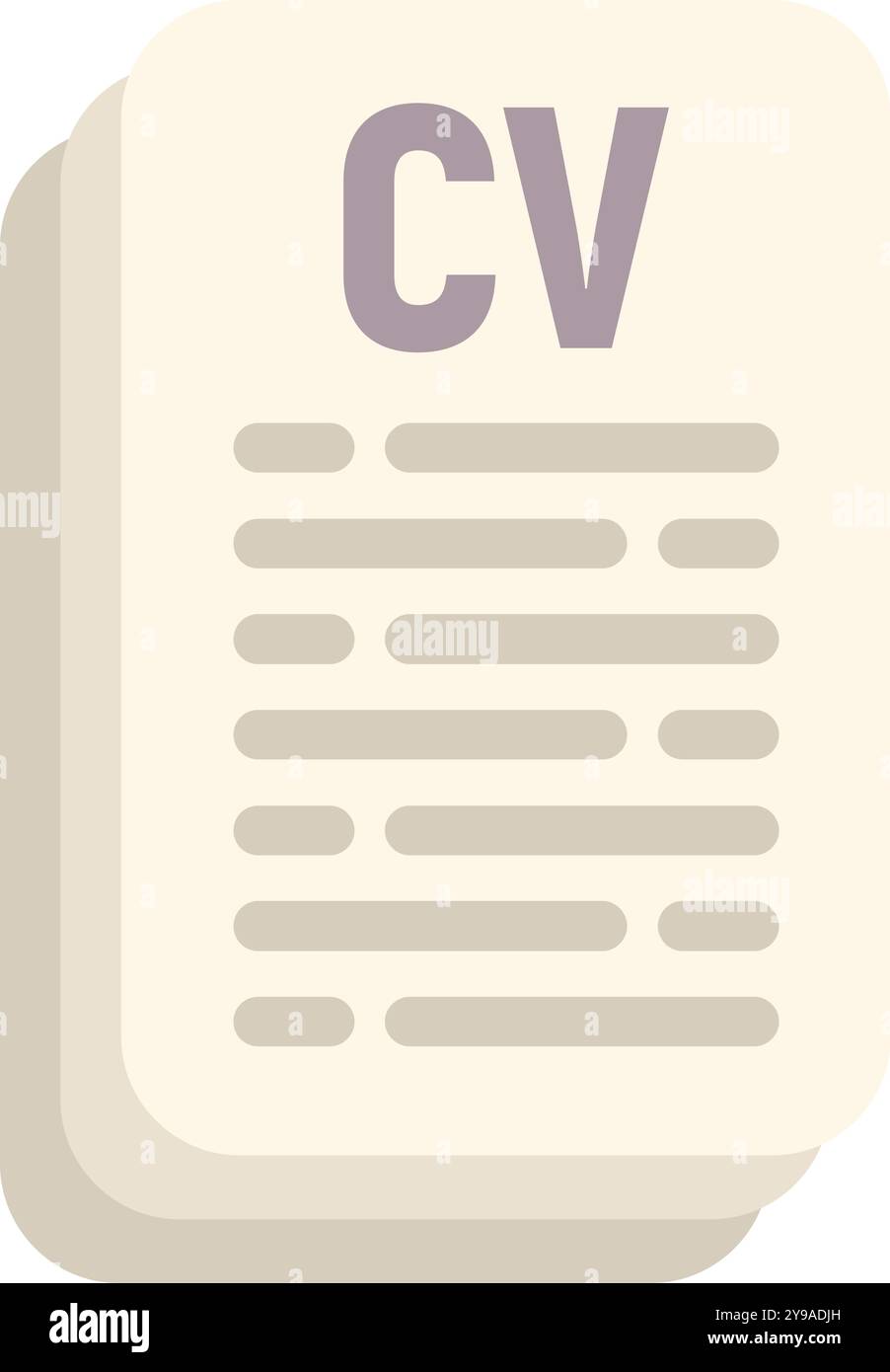 Stack of curriculum vitae papers representing the job application ...