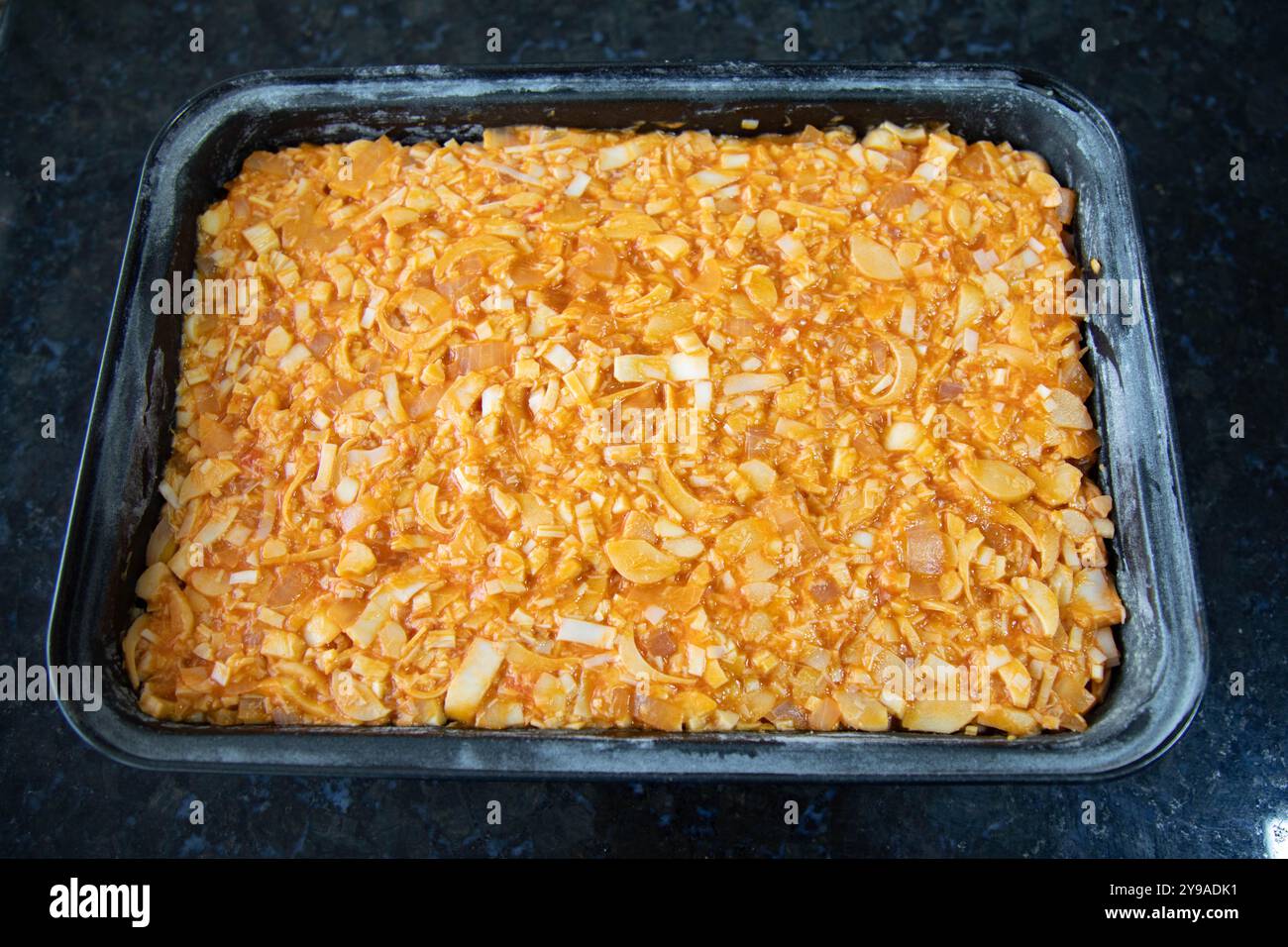 Classic savory heart of palm pie Stock Photo - Alamy