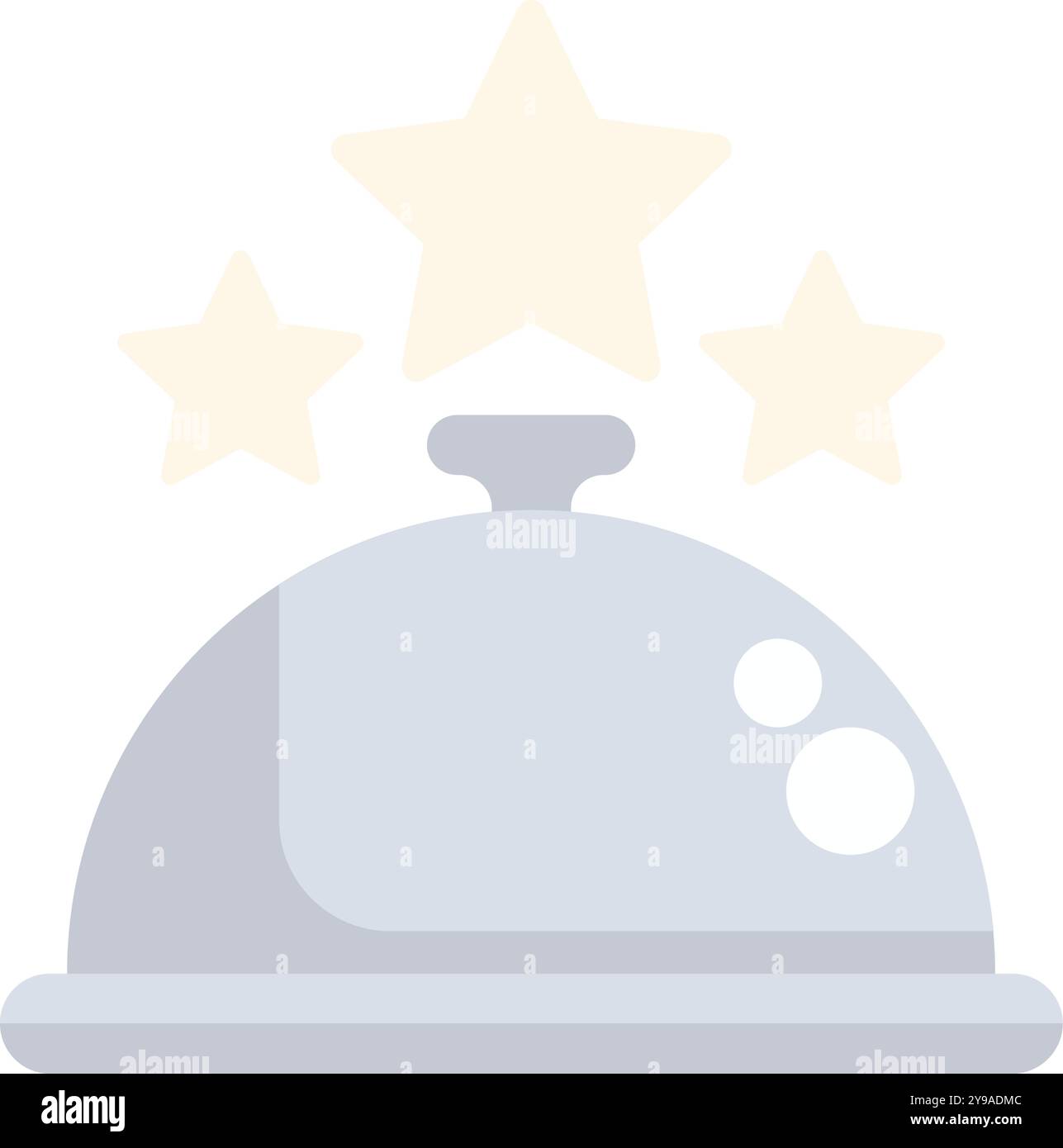Restaurant cloche serving platter with three stars rating hospitality ...