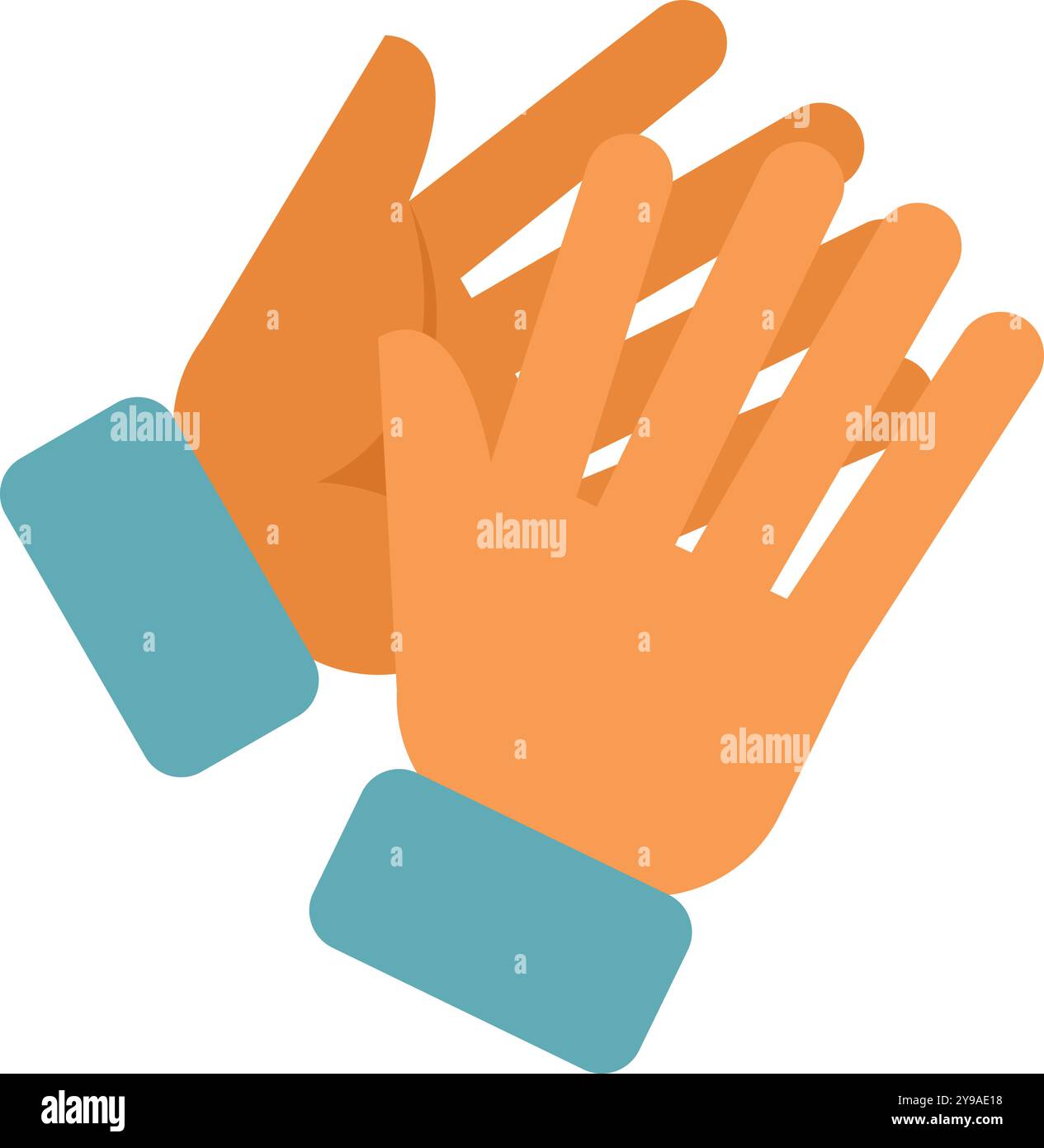 Two hands are clapping, showing approval and encouragement in a ...