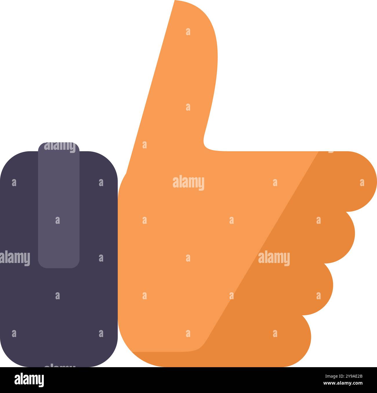 Cartoon hand with the thumb up, making a gesture of approval Stock ...