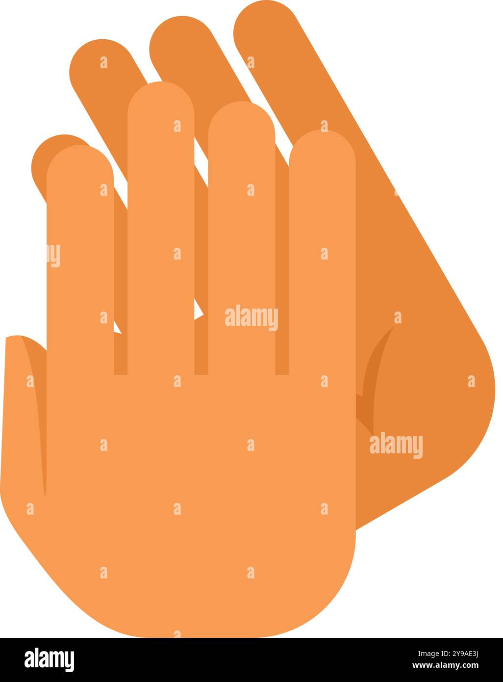 Two hands are clapping, showing approval, agreement, congratulations ...