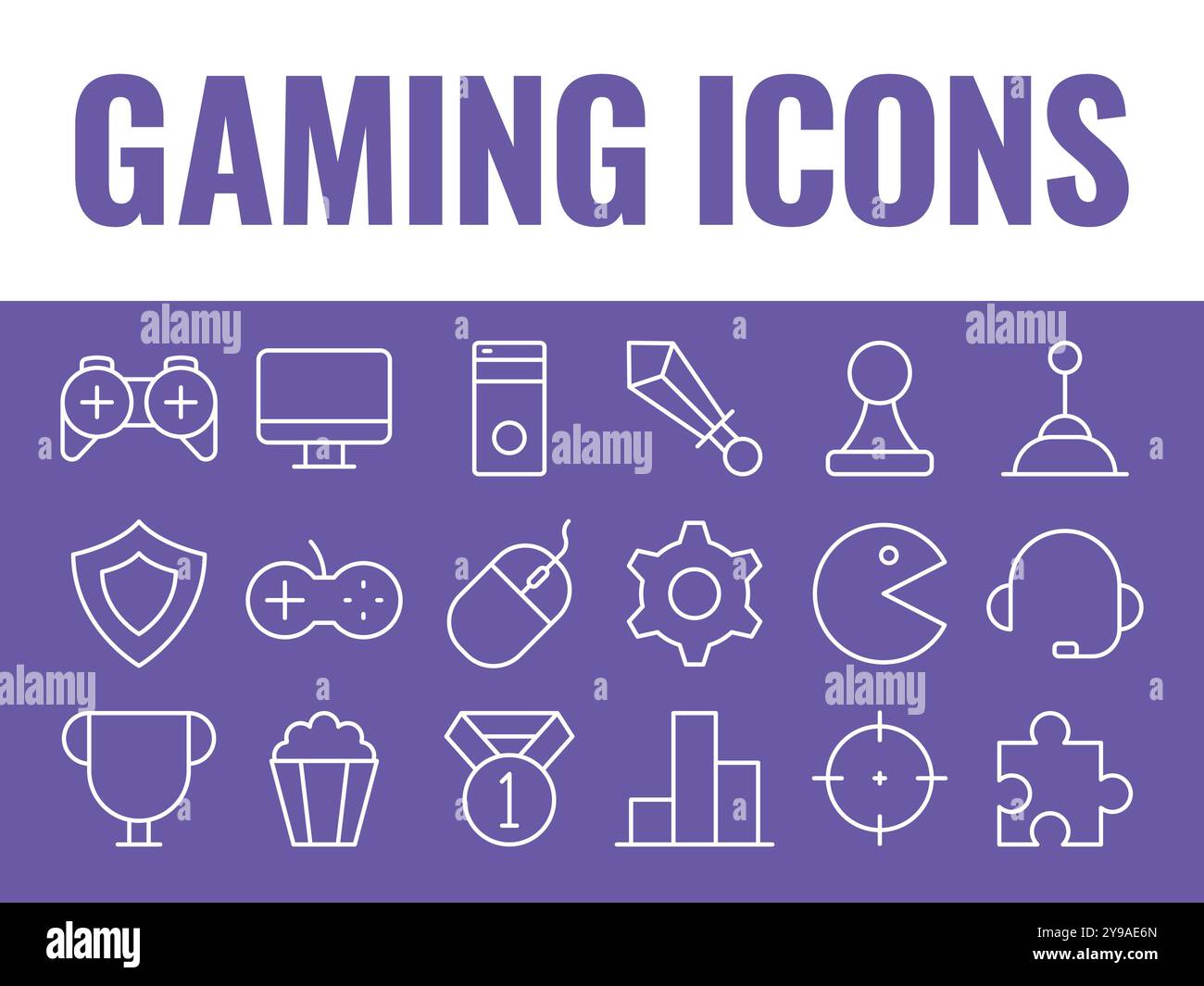 Gaming icons set vector. gaming icons vector. games illustration. gaming icon vector. game icon ...