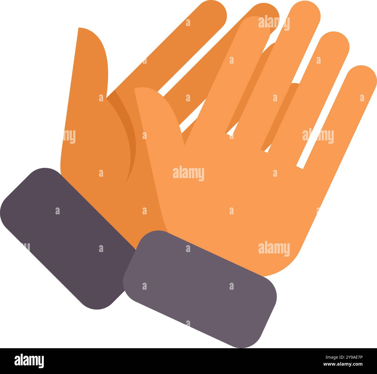 Two hands clapping, showing a positive reaction Stock Vector Image ...
