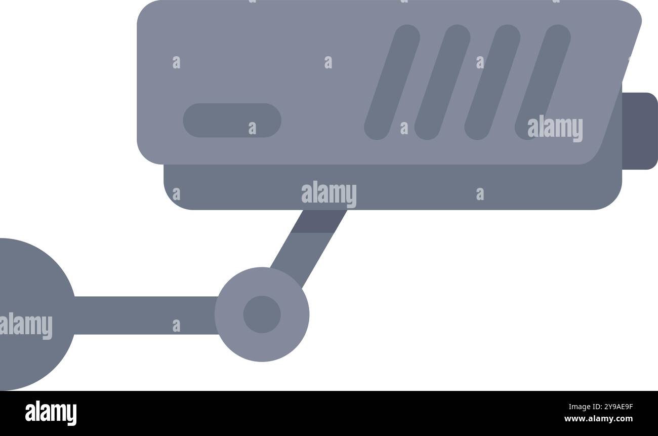 Modern security camera is monitoring the area, providing safety and ...