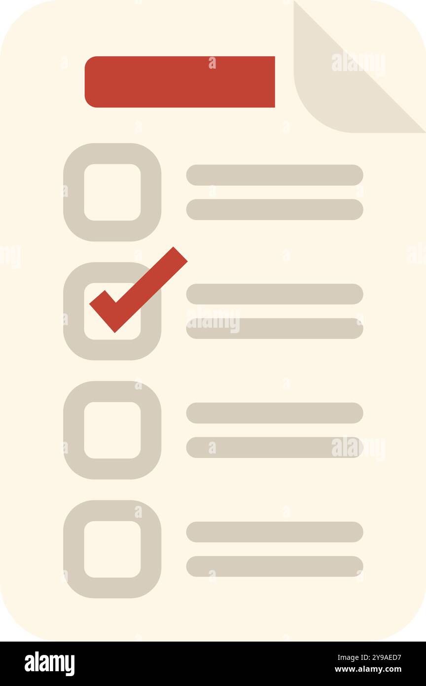 Checklist is showing a tick mark for completed business tasks and ...