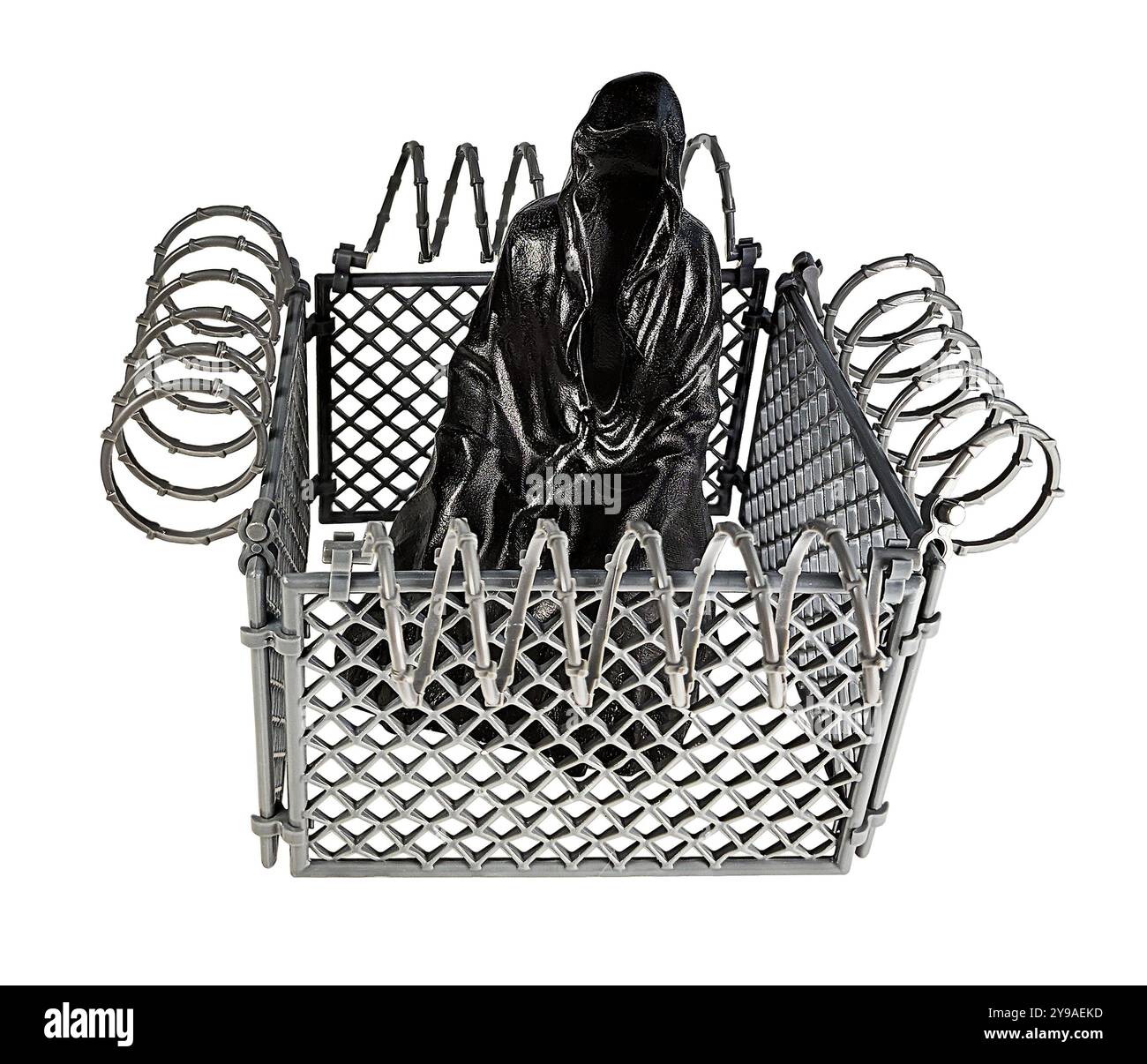 Prison yard fence Cut Out Stock Images & Pictures - Alamy