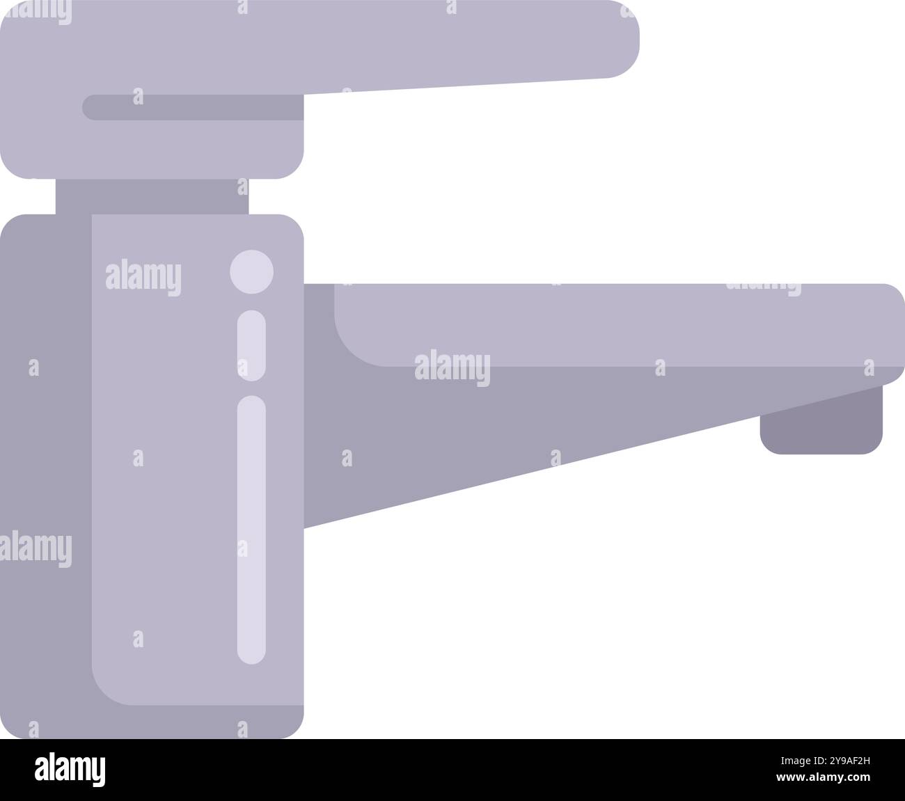 Modern style water tap faucet fixture for a bathroom sink is shown ...