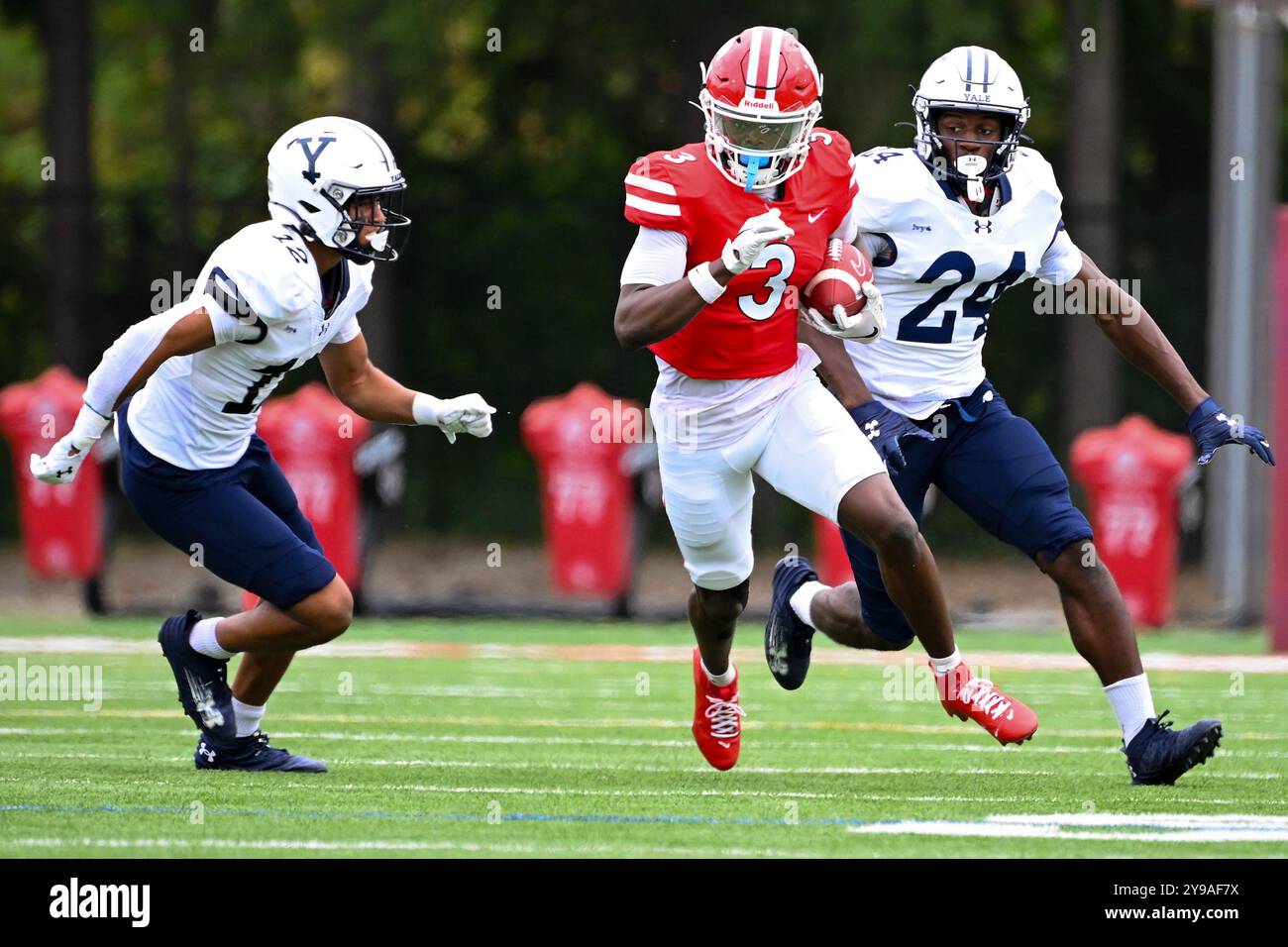Ithaca, NY, USA. 28th Sep, 2024. Cornell Big Red wide receiver Samuel ...