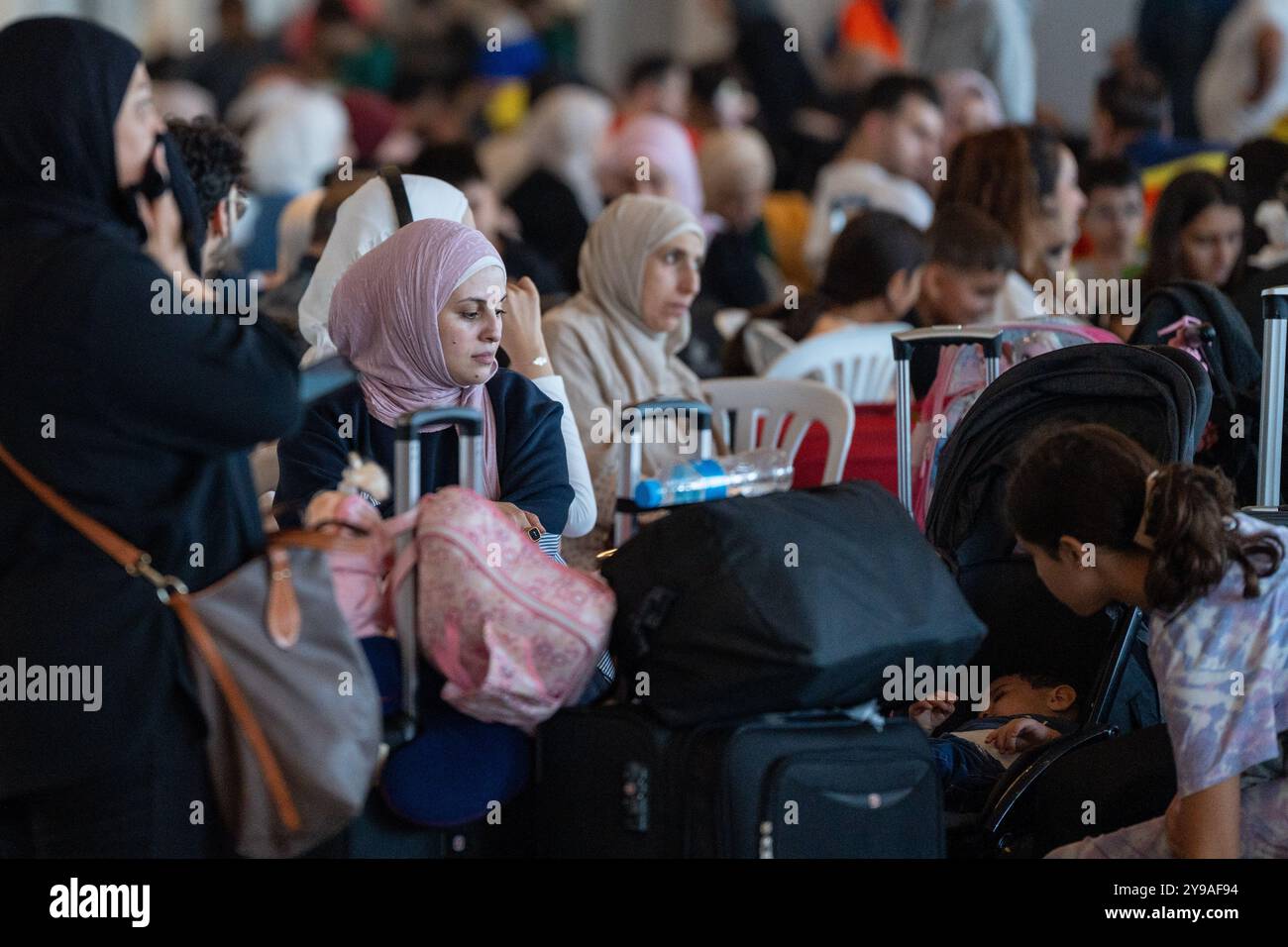 Beirut, Beirut, Lebanon. 9th Oct, 2024. Turkish citizens wait for ...