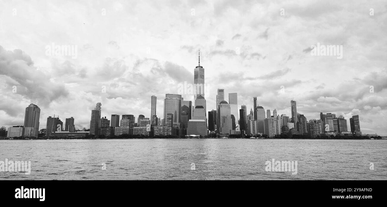 metropolis cityscape horizon. new york downtown. manhattan skyline. new ...
