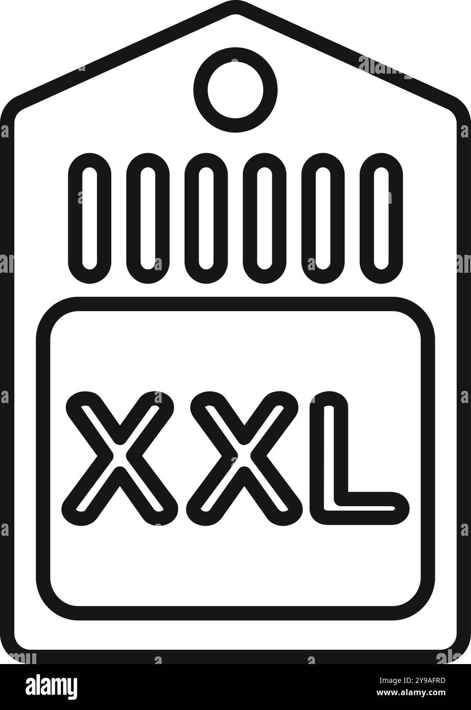 Xxl clothes tag icon representing fashion size showing large or extra ...
