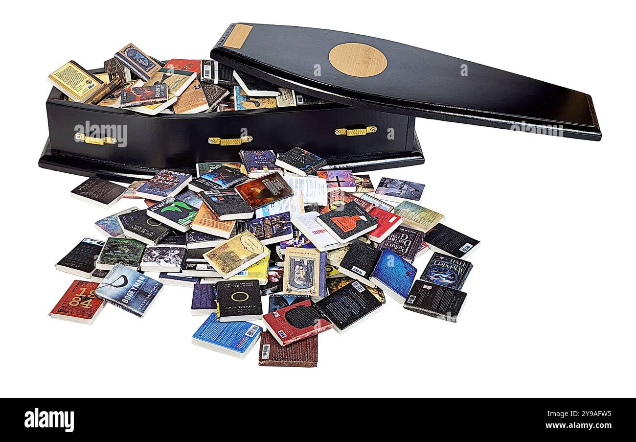 Black Wooden Coffin Used to Bury People Who Have Passed but filled with ...