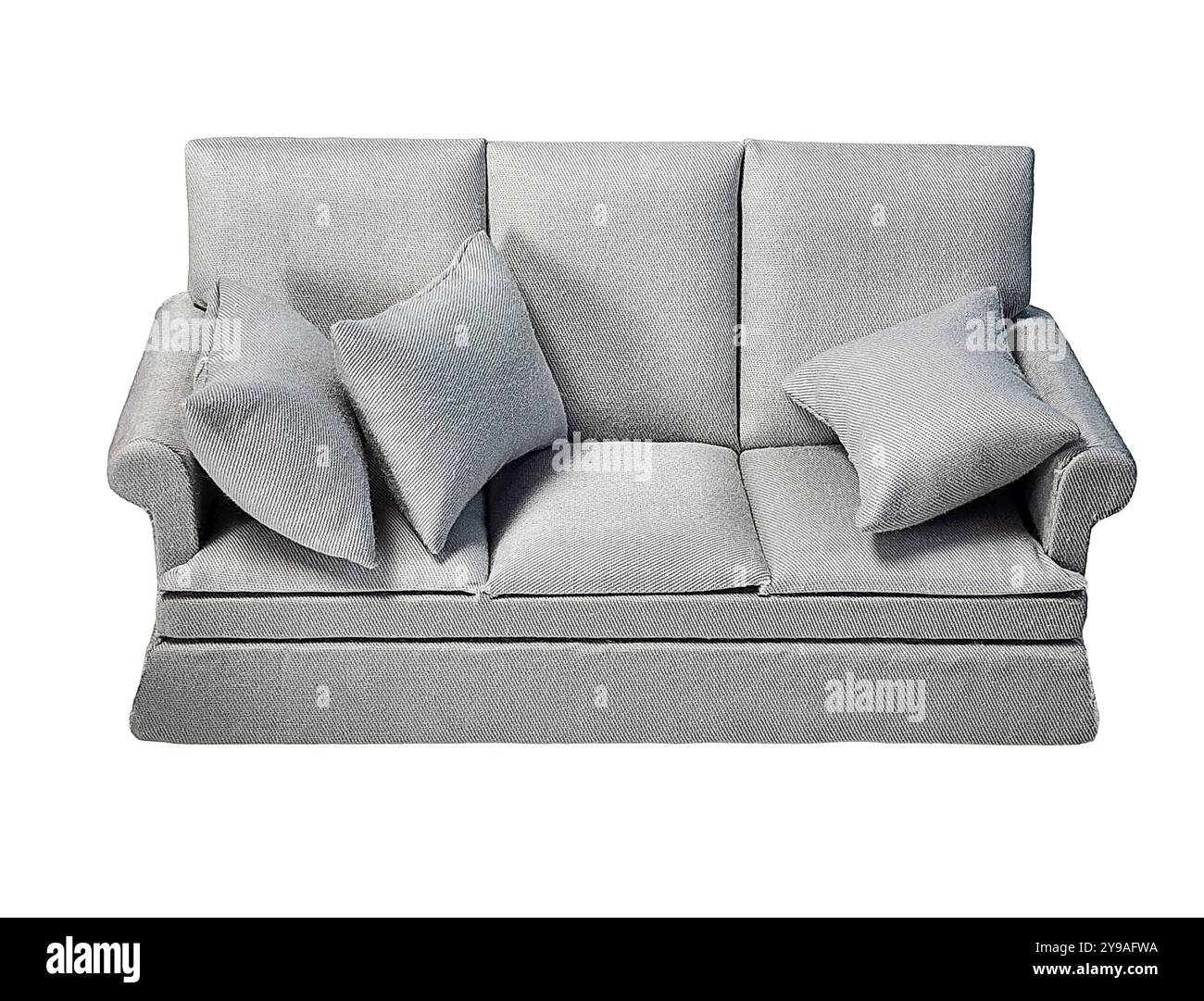Plain off white couch ready to decorate the living room Stock Photo - Alamy