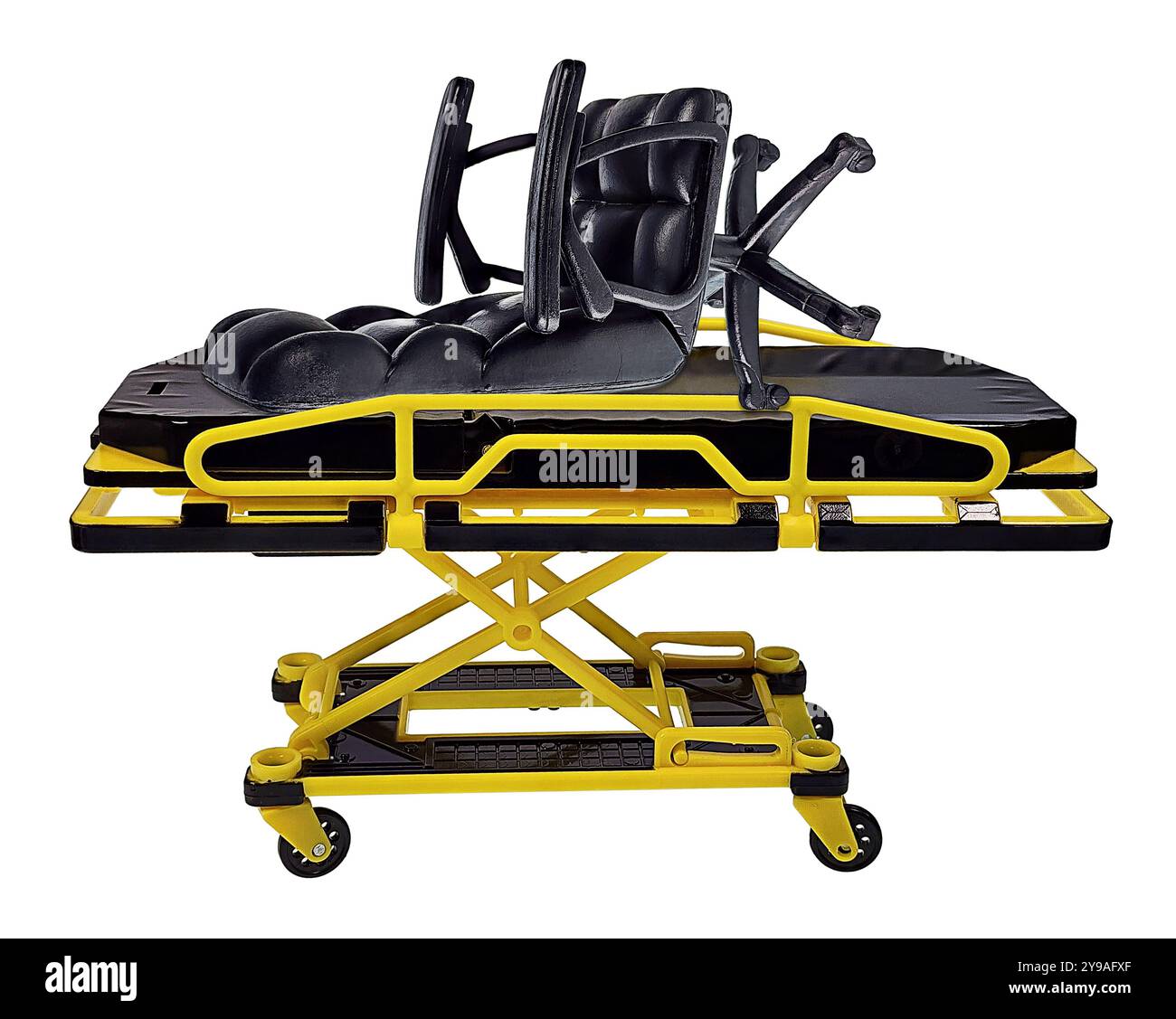 Executive Chair on a Hospital Medical Gurney for Transporting Patients ...