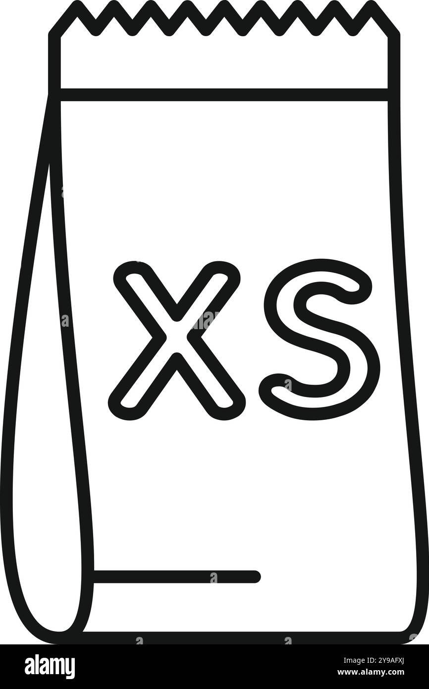 Extra small size clothing tag icon, outline style Stock Vector Image ...