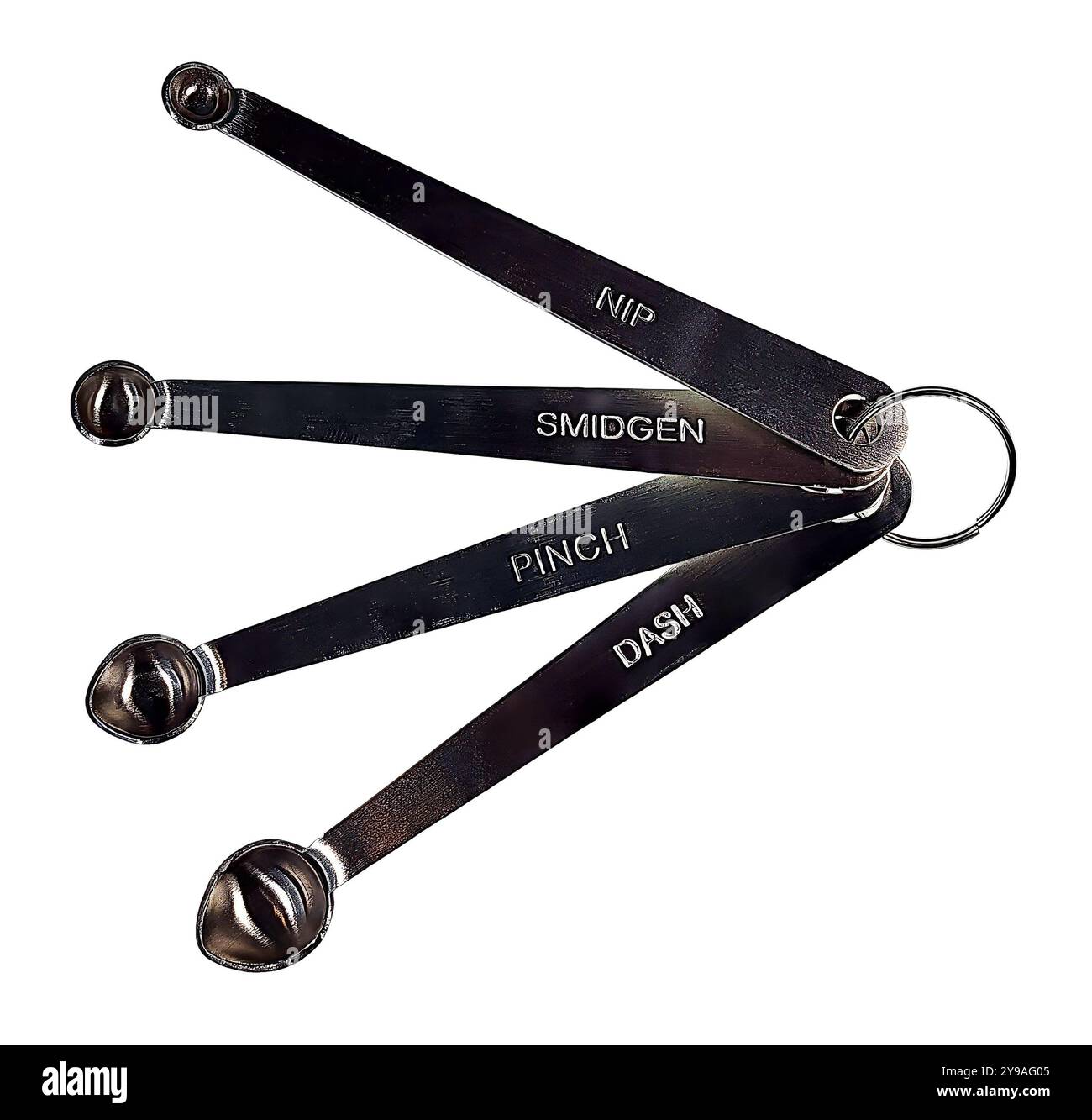 Measuring spoons with Grandma measurements of Nip, Smidgen, Pinch and ...