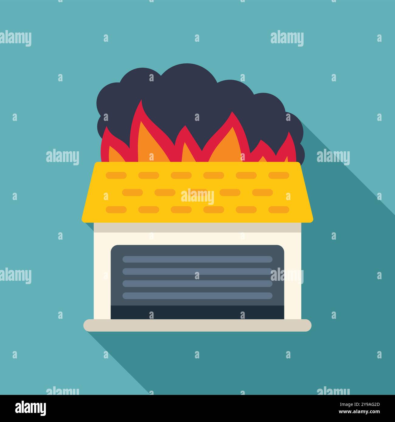 Fire flame concept real burning Stock Vector Images - Alamy