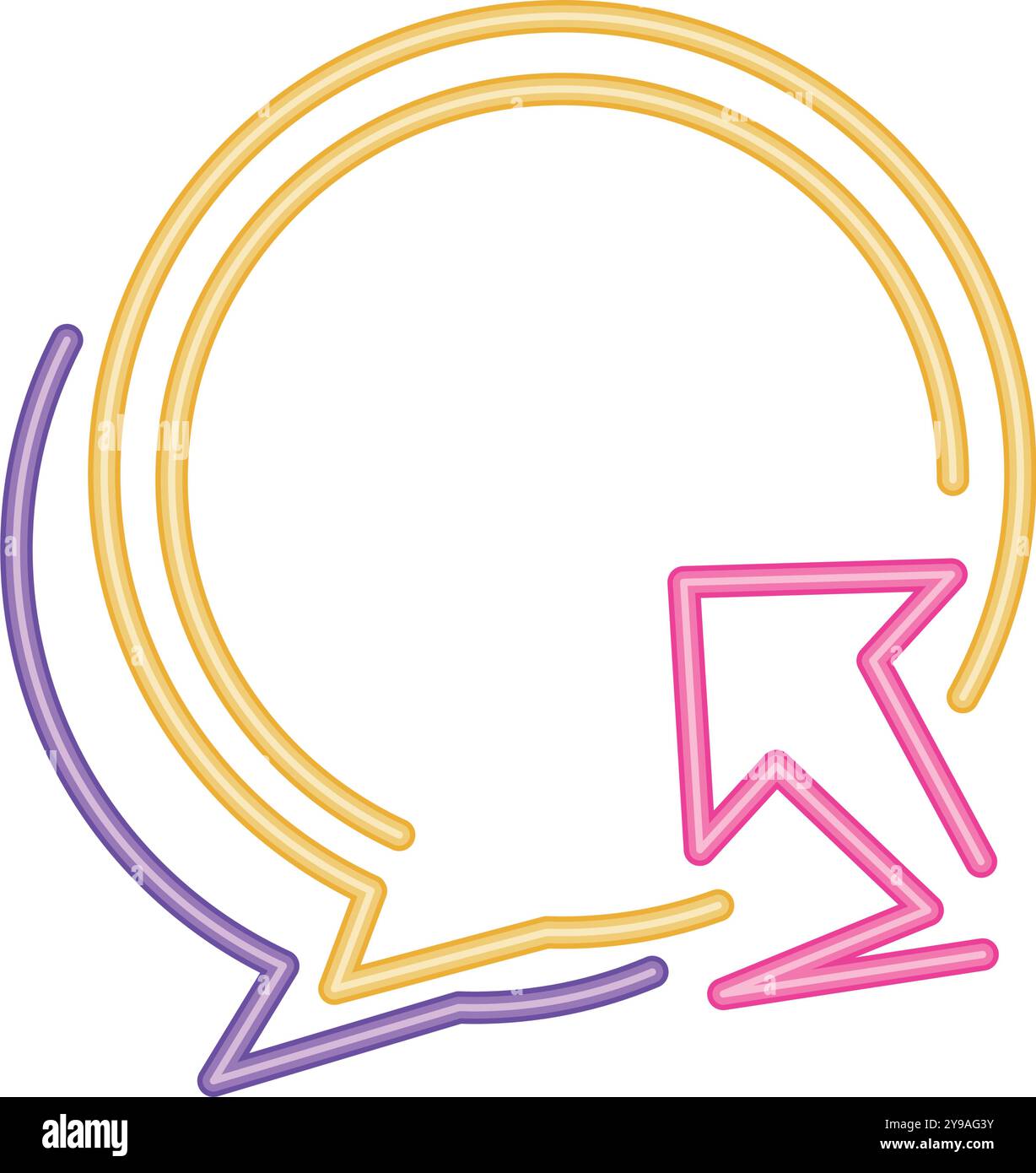 speech bubble and arrow neon light label Stock Vector Image & Art - Alamy