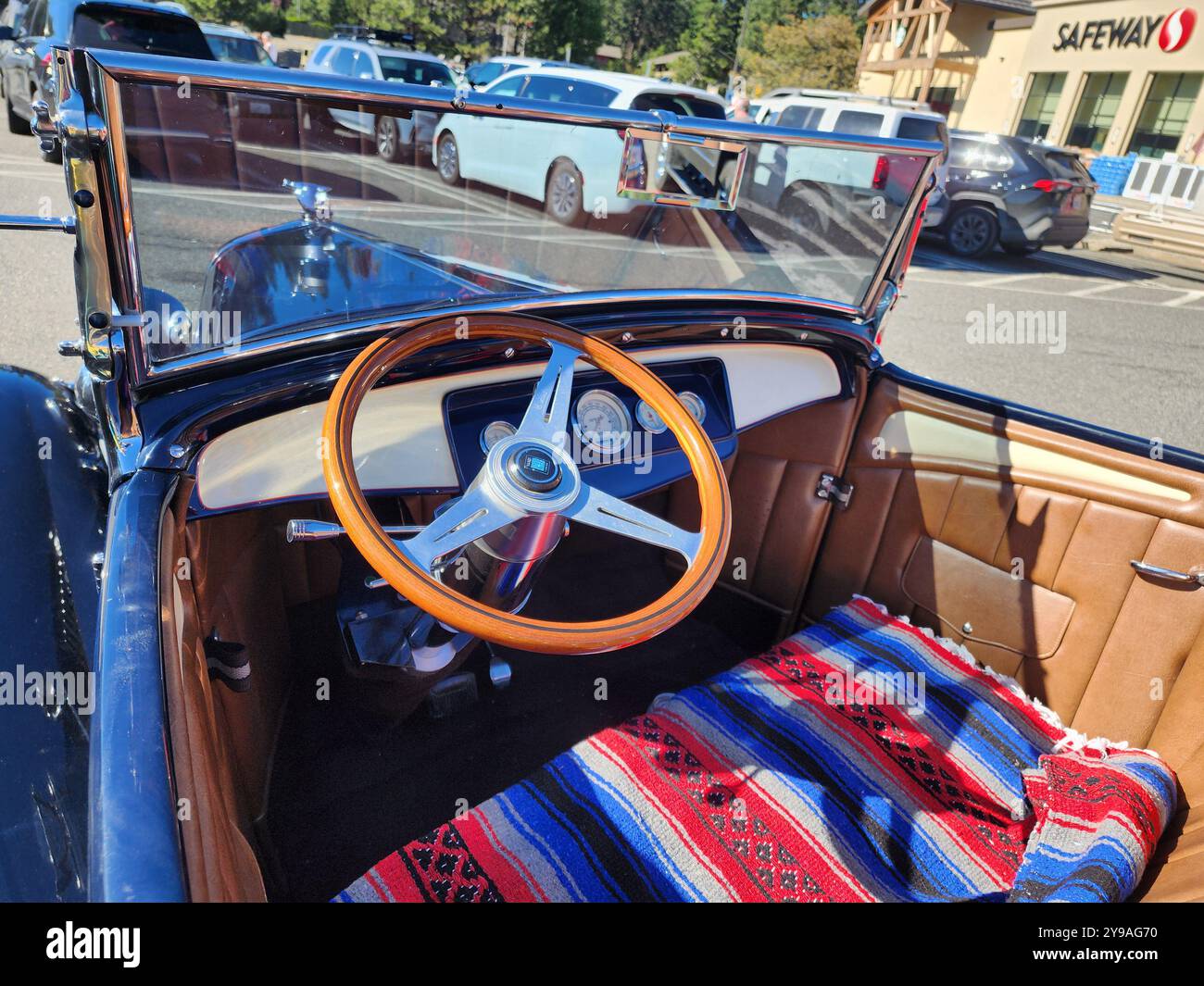 Seattle, WA, USA -July 4, 2024 : 1930 Ford Model A v8 Roadster blue ...