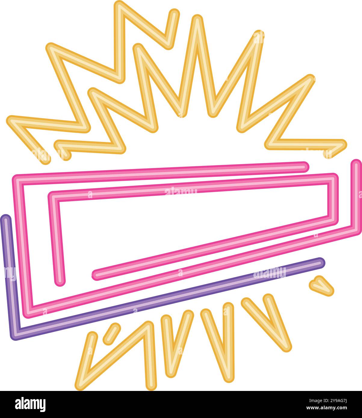 triangular neon light label explosive Stock Vector Image & Art - Alamy