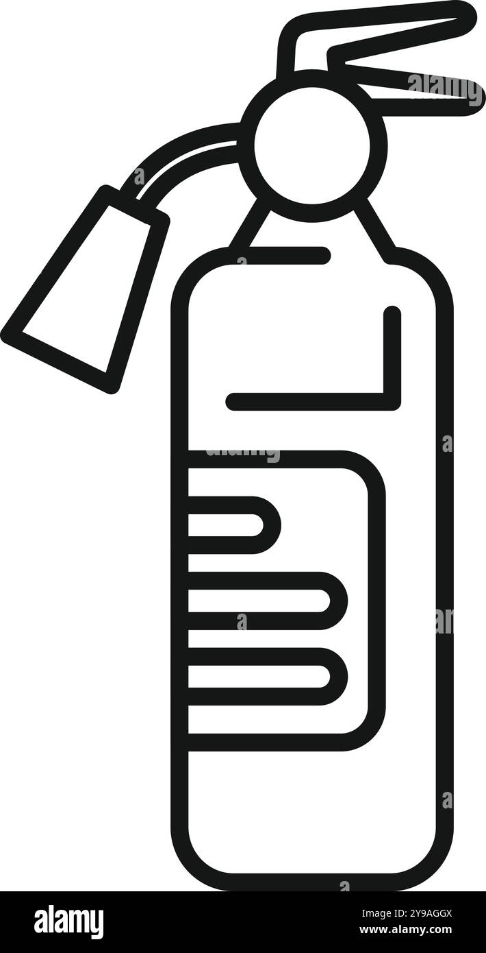 Simple fire extinguisher icon drawn with a bold outline representing ...