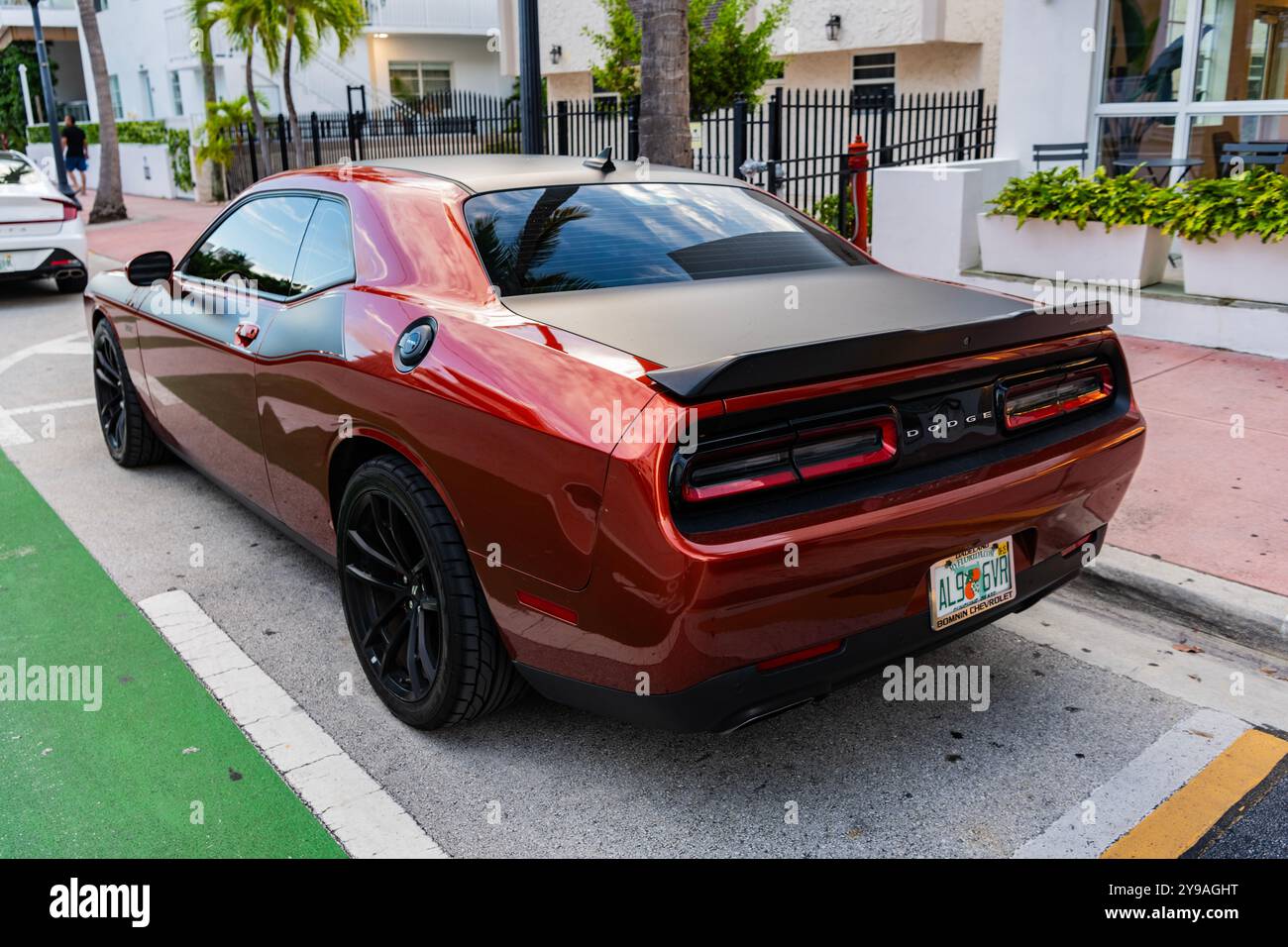 Miami Beach, Florida USA - June 9, 2024: Dodge Challenger GT at ocean ...