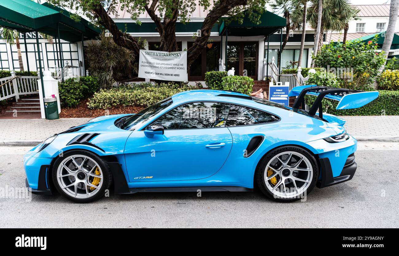Miami Beach, Florida USA - June 9, 2024: Porsche 911 GT3 at miami beach ...