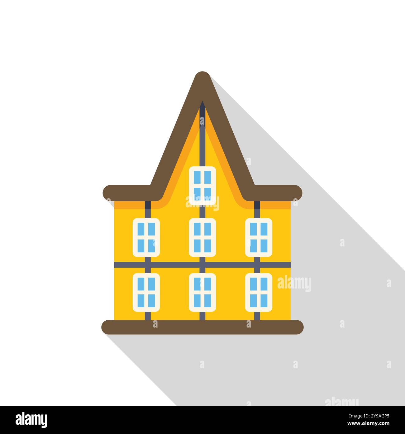 Yellow historic building facade Stock Vector Images - Alamy