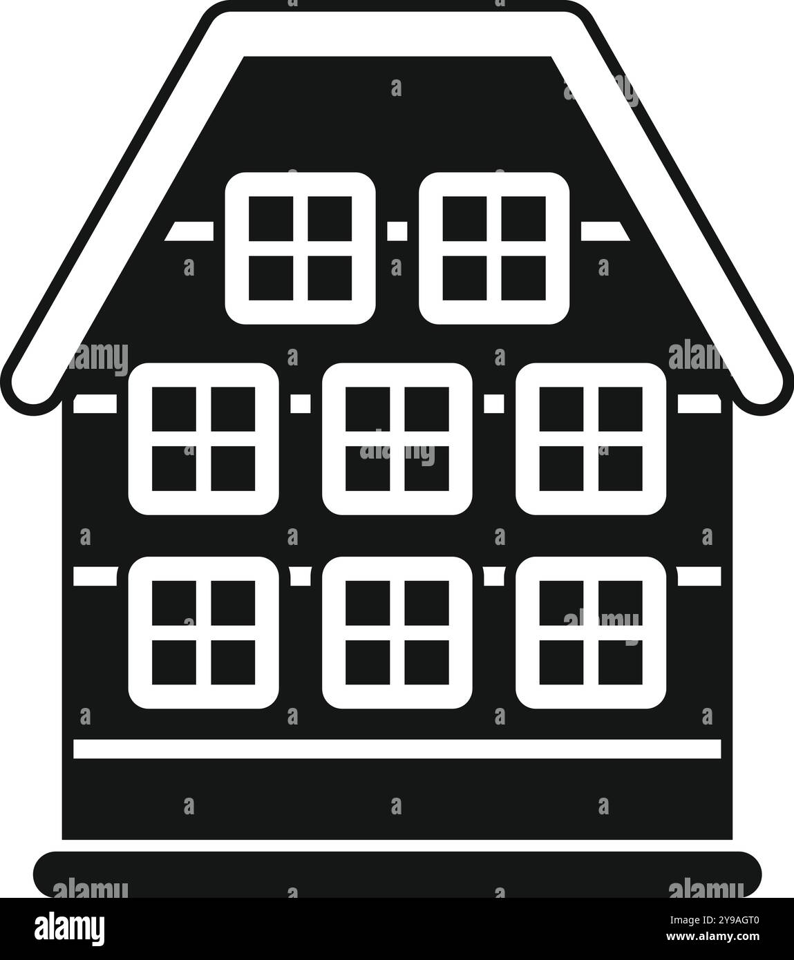 Simple vector icon of a gingerbread house, a classic christmas tradition Stock Vector Image ...