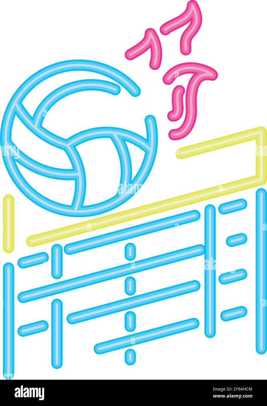 Neon volleyball hi-res stock photography and images - Alamy