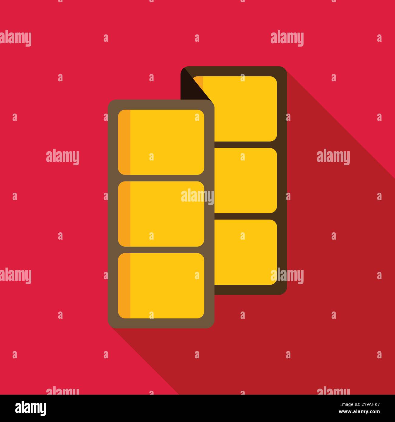 Yellow sim card chip for smartphone showing contacts, flat vector ...