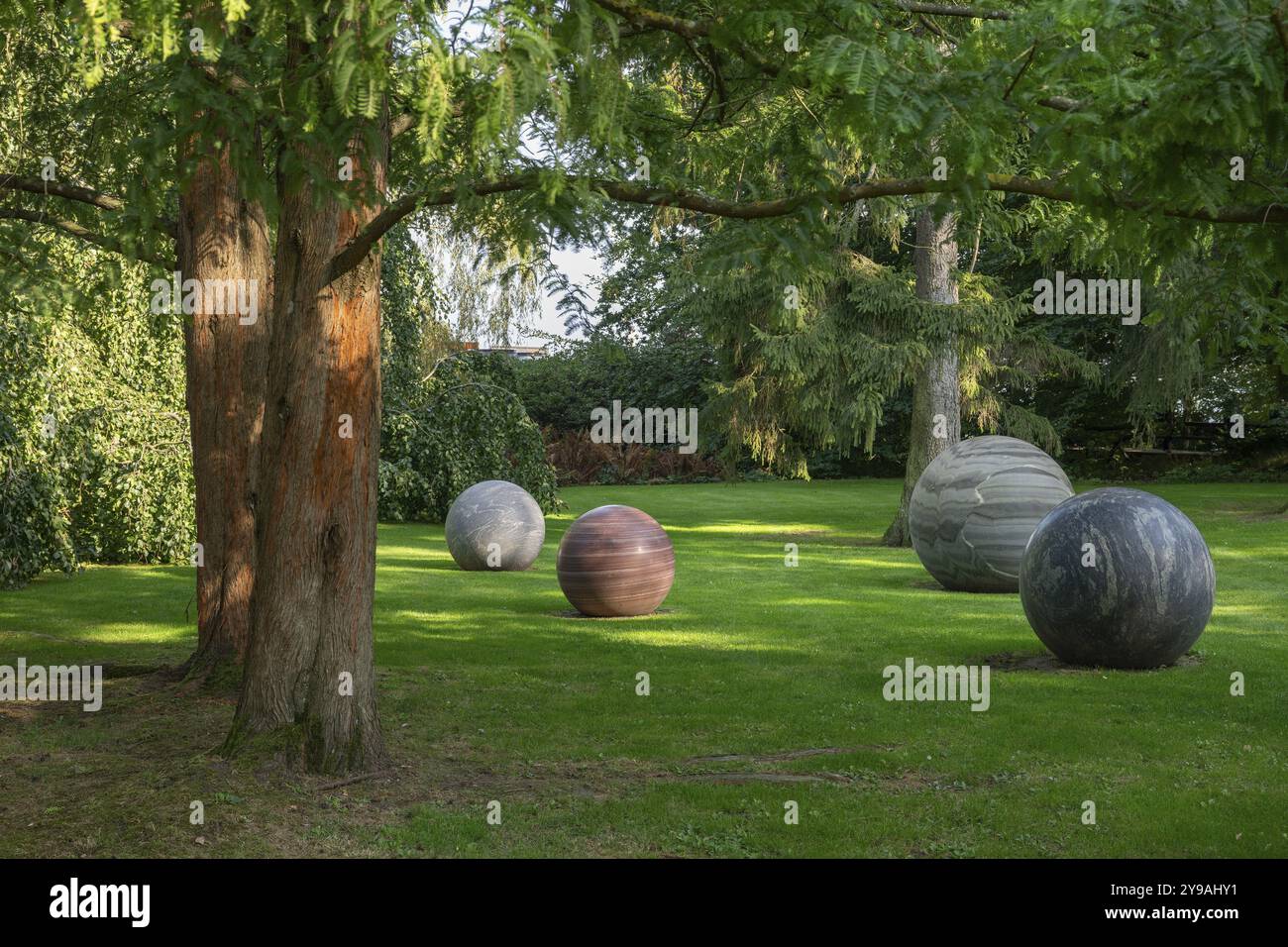 Sculpture Pars pro Toto, stone balls by Alicja Kwade, Sculpture Park ...