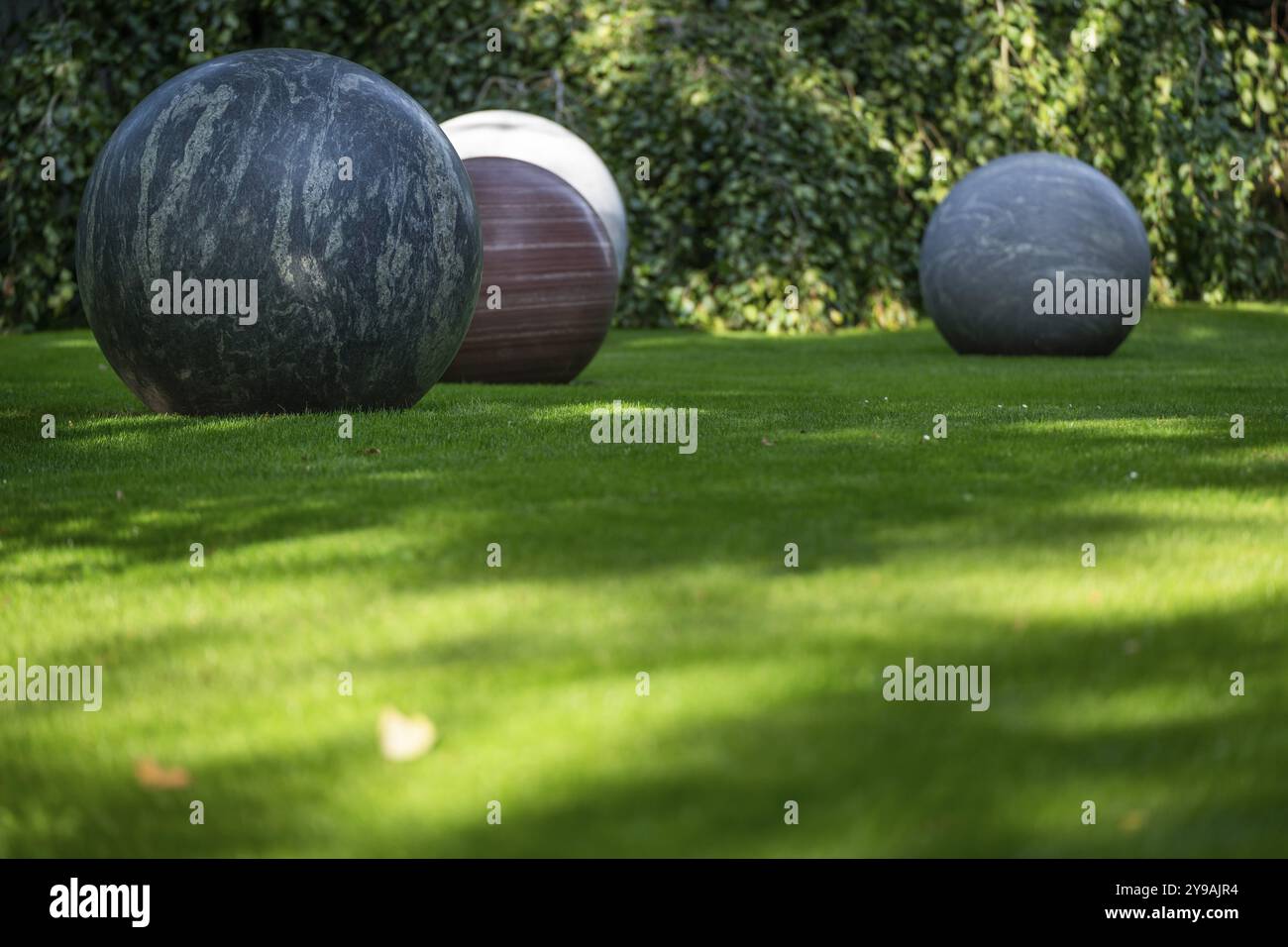 Sculpture Pars pro Toto, stone balls by Alicja Kwade, Sculpture Park ...