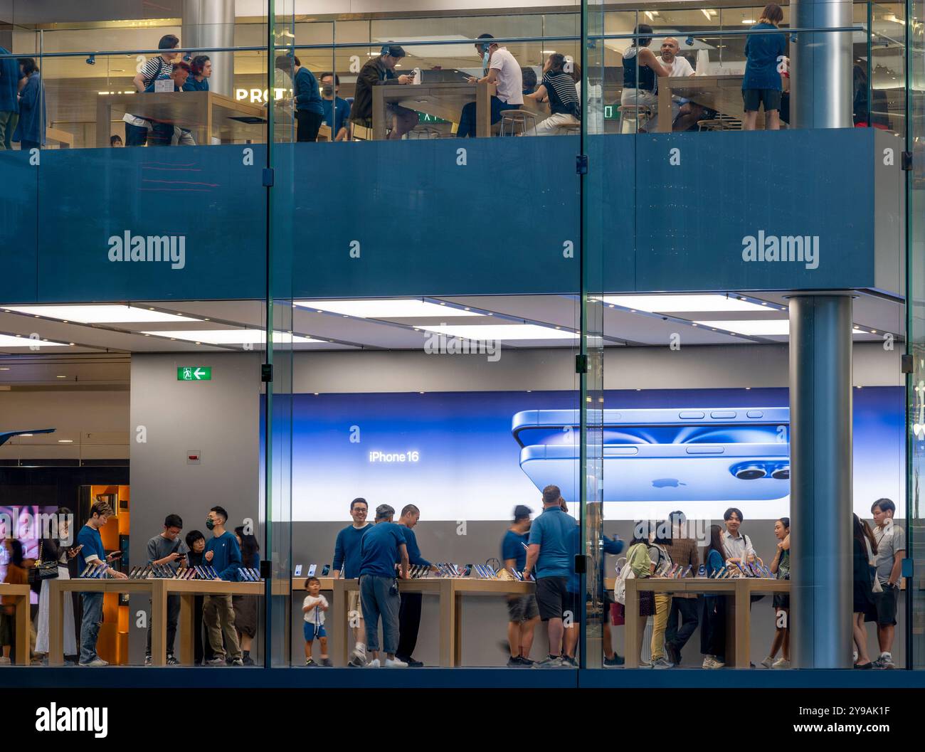 The new Apple iPhone 16 at the central Apple store, Hong Kong, China ...