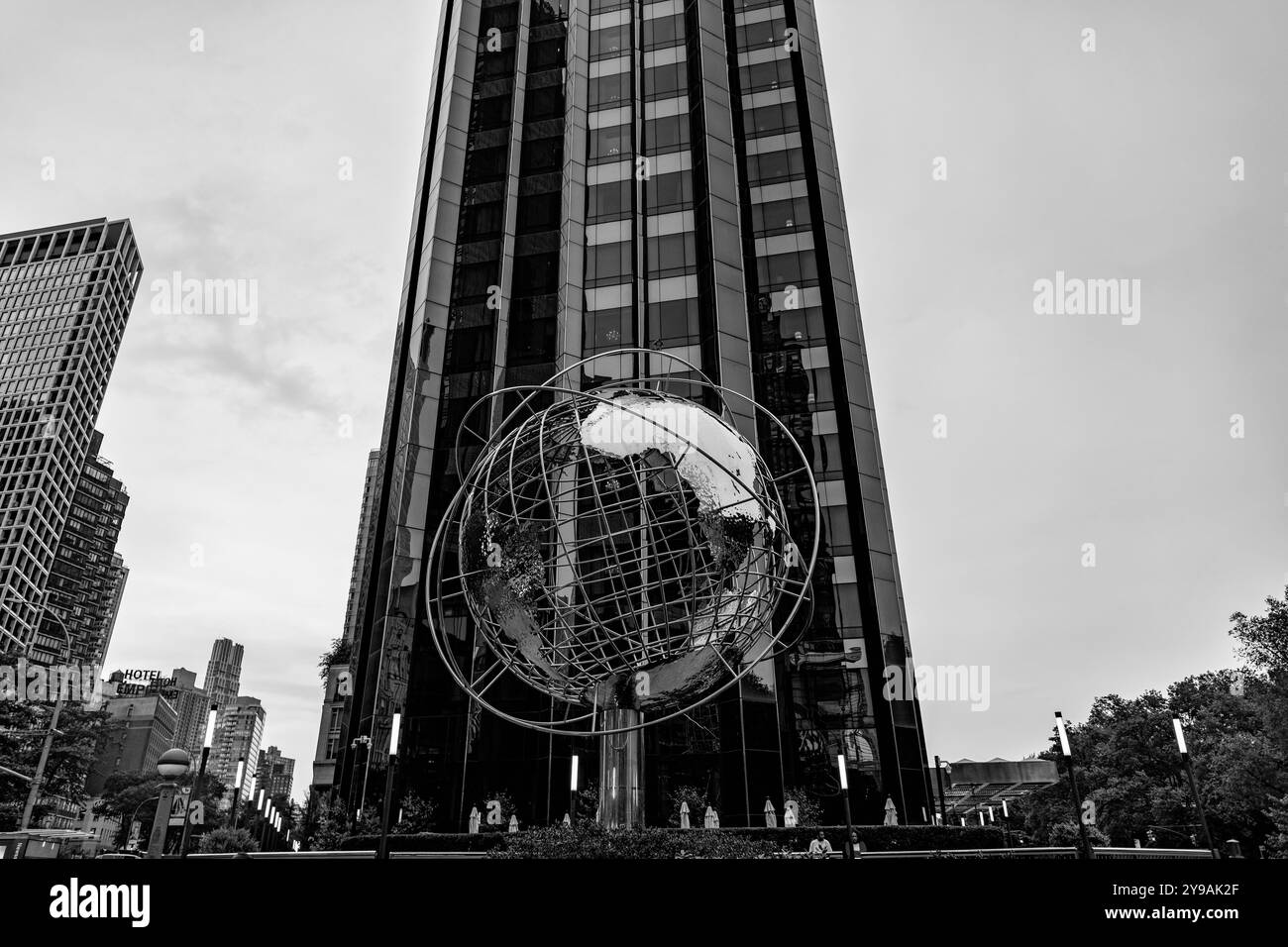 New York City, USA - August 04, 2023: Globe Sculpture at Columbus ...