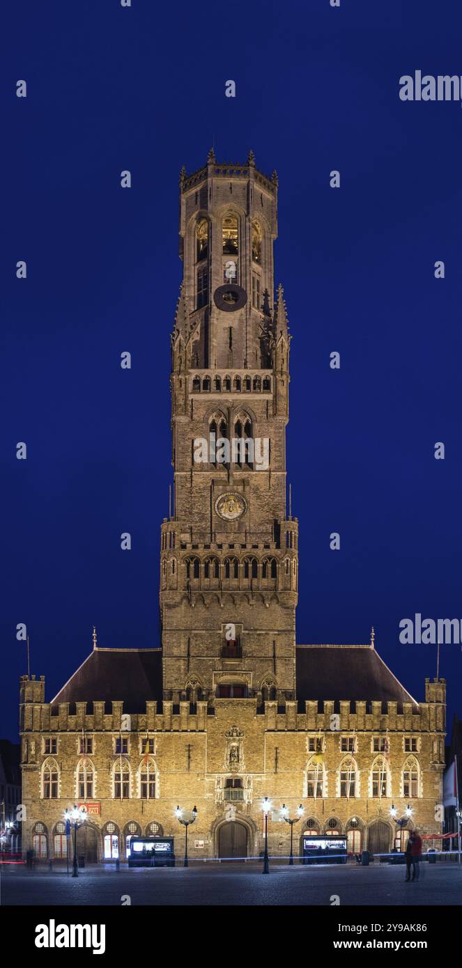 The belfry of Bruges is a medieval bell tower in the historical centre ...