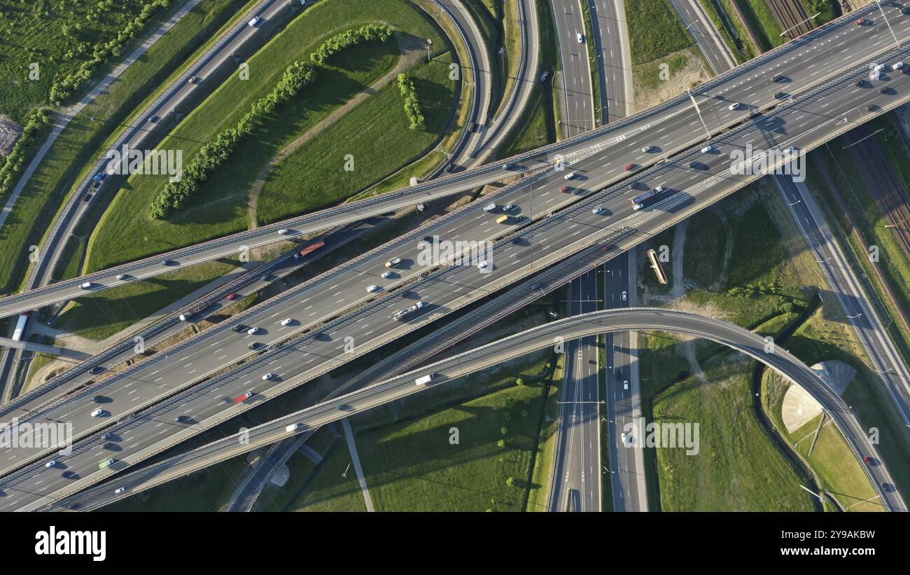 Traffic from top view aerial hi-res stock photography and images - Alamy
