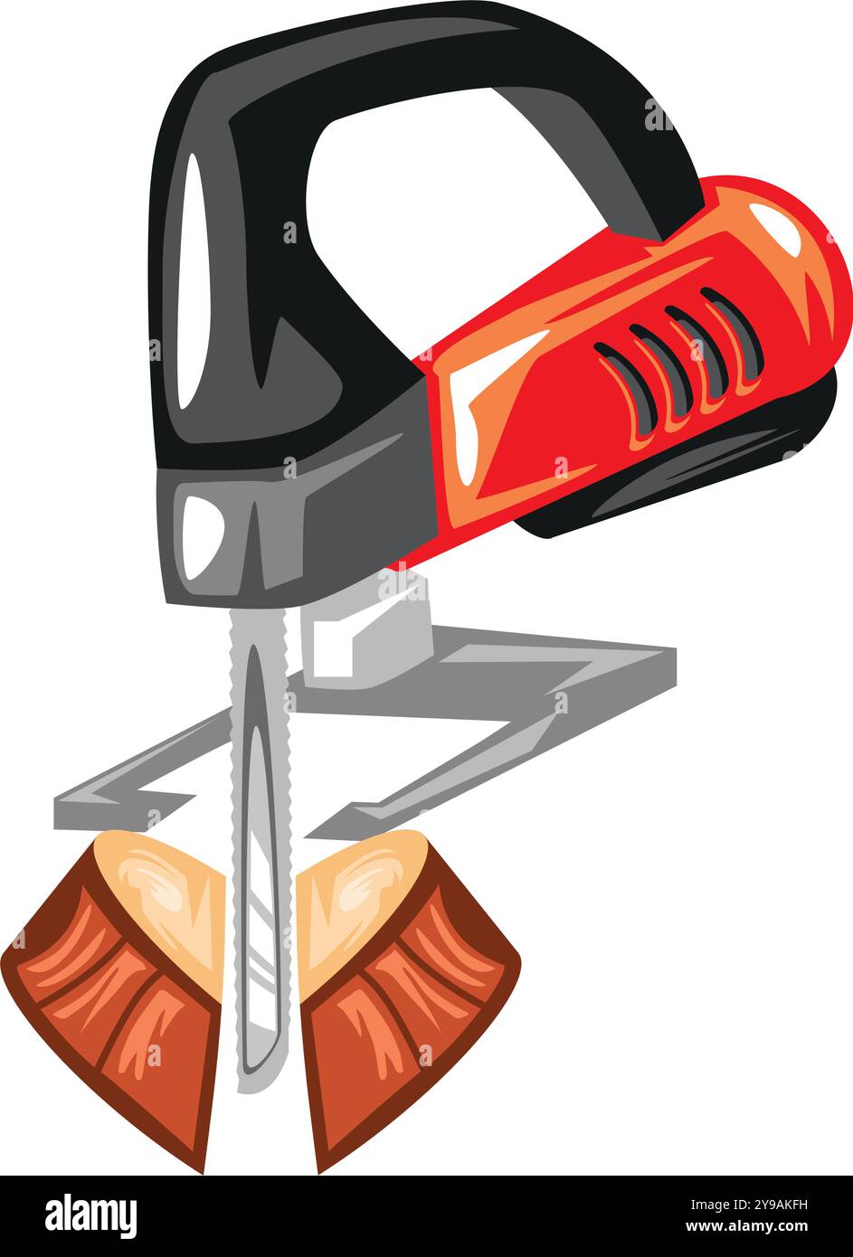 Electric Jigsaw woodcutter tool industry Stock Vector Image & Art - Alamy