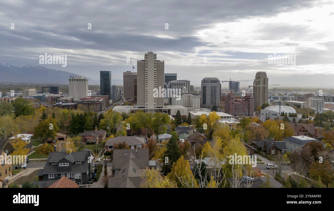 Aerial view of the Mormon Church Office Building, which is home to the ...