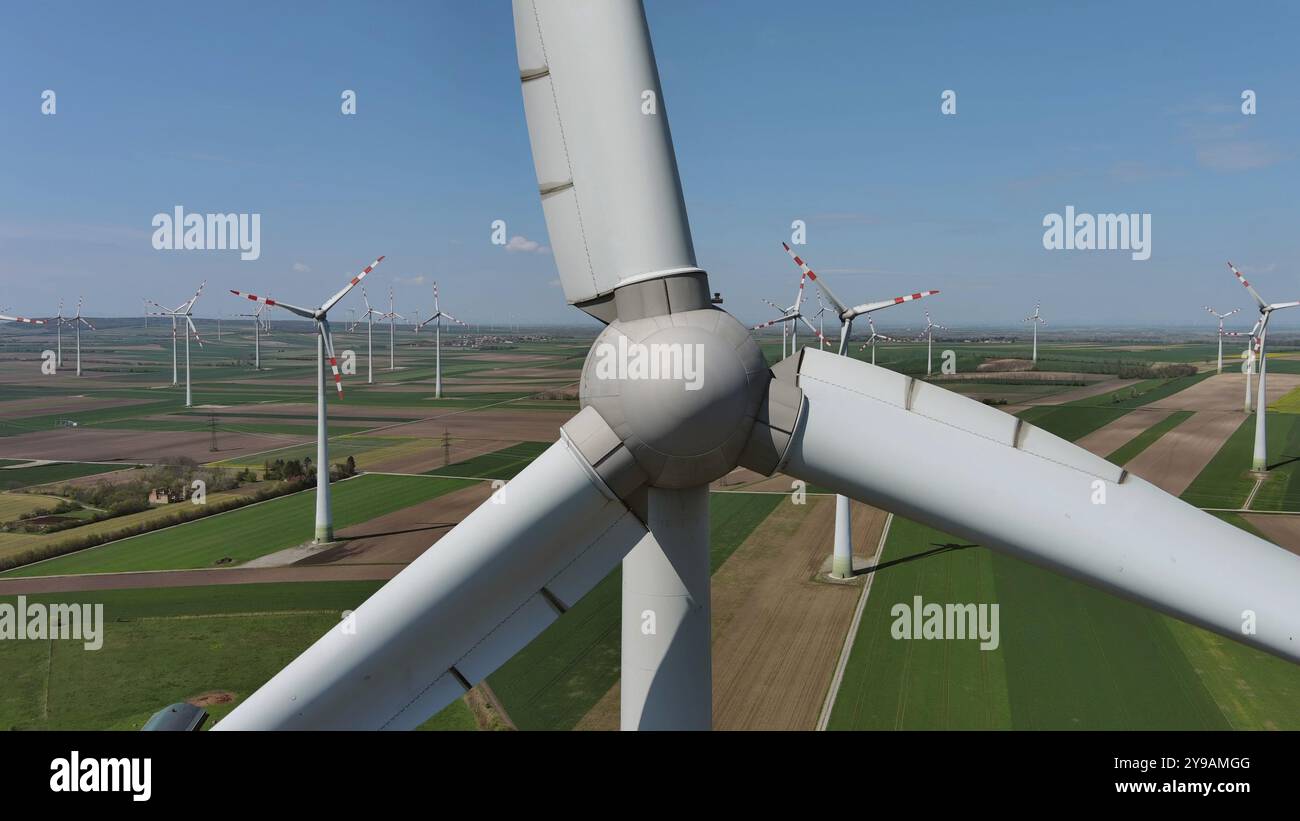 Aerial view windmill power stations hi-res stock photography and images ...