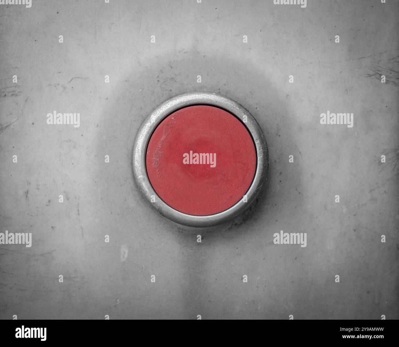 A Retro Filtered Image Of A Blank Red Industrial Button Stock Photo - Alamy