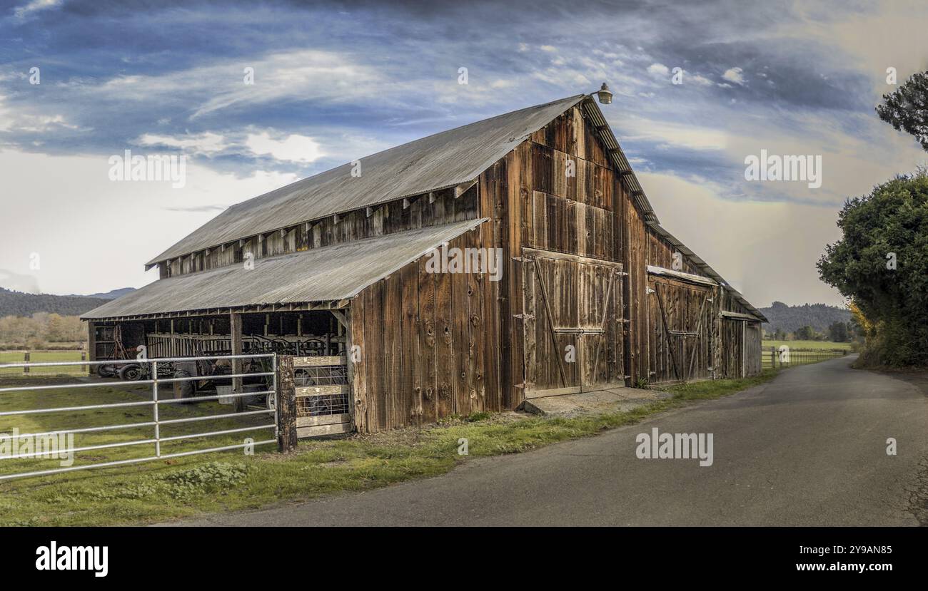 An Old Barn, Panoramic Color Image, USA, North America Stock Photo - Alamy