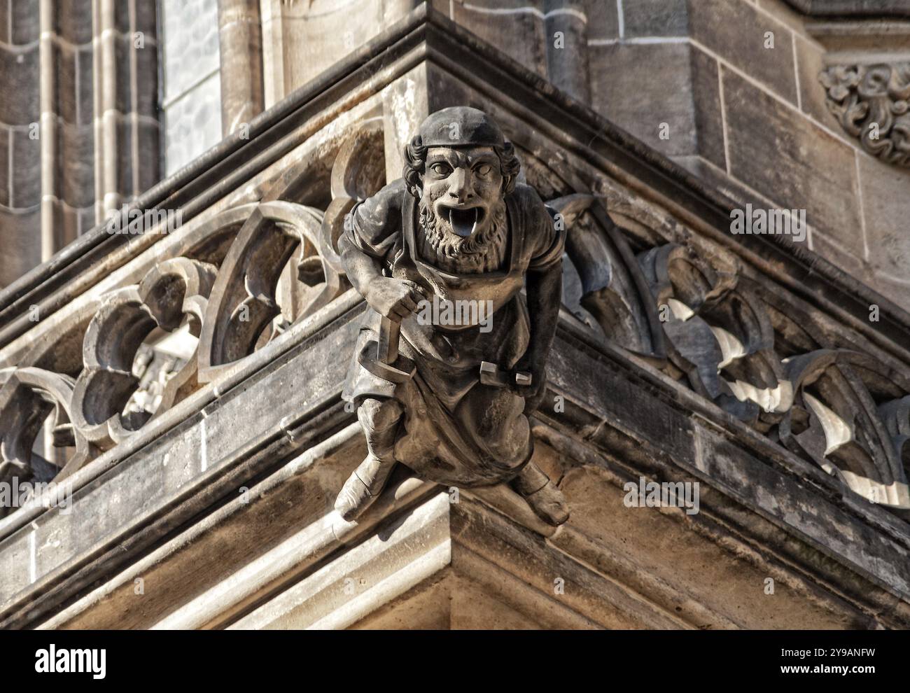 A sculpture of a St. Vitus Cathedral Stock Photo - Alamy